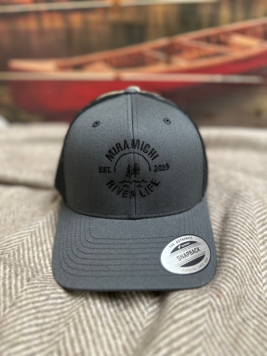 MRL Mesh Snap Back Hat - GREY/BLACK – Living Out Loud Gifts | Miramichi ...